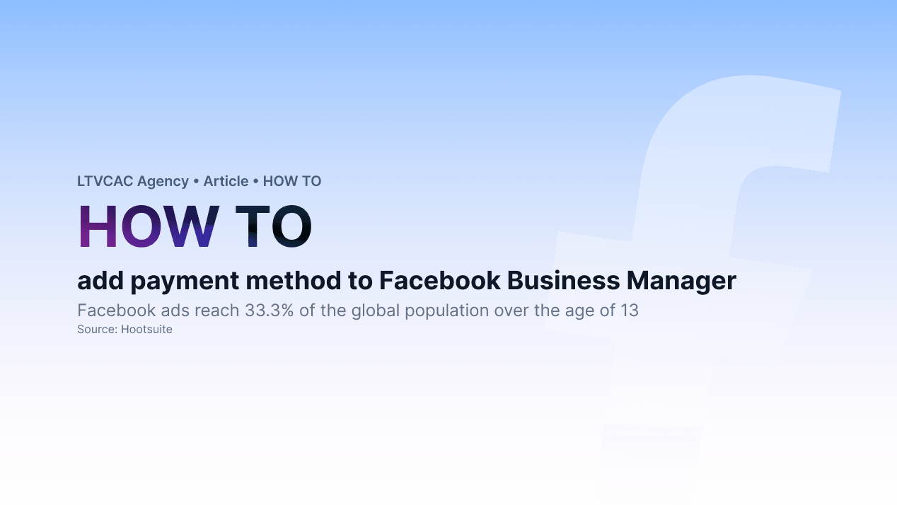 How To Add Payment Method To Facebook Business Manager